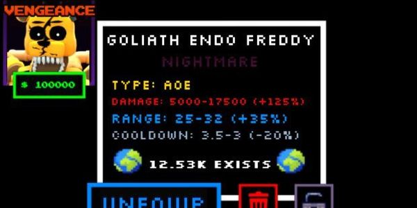Buy Tower Vengeance Goliath Endo Freddy (Nightmare) FNTD Five Night ...