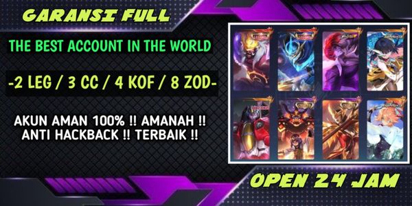 Beli Akun AKUN ML DIJUAL / SPEK SKIN 438 / 2 LEG / 3 CC / 4 KOF / 8 ZOD Mobile Legends ...