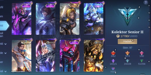 Buy Account (538)Akun Mlbb Emblem Max assasin sisa 50+, Collector ...