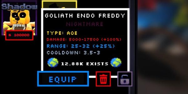 Buy Tower Goliath Endo Freddy (Nightmare) Five Night TD Five Night ...