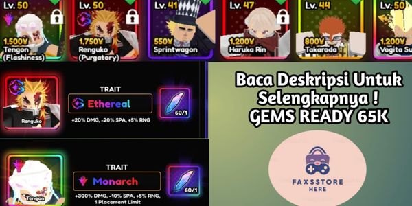 Beli Akun Akun Tengen Monarch Evo, Rengoku Deadeye Evo - Anime ...