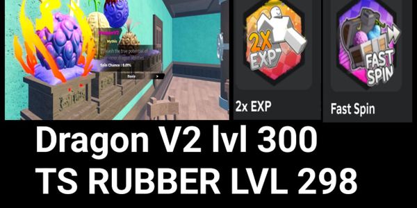 Buy Account Fruit battle ground Dragon V2 Account Level 300 (TS Rubber ...