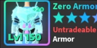 Buy Item Zero Armor // World Zero RBL 3032209 | itemku