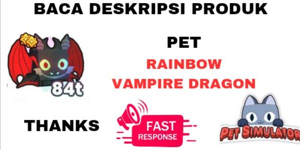 Beli Pets Rainbow Vampire Dragon Pet Simulator 99! Termurah Juni 2026 ...