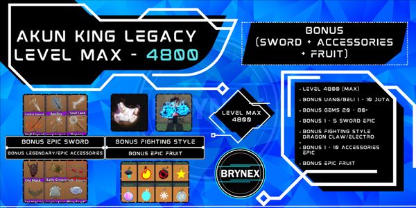 Buy Account King Legacy Account Level MAX (Bonus Sword + Accessories ...
