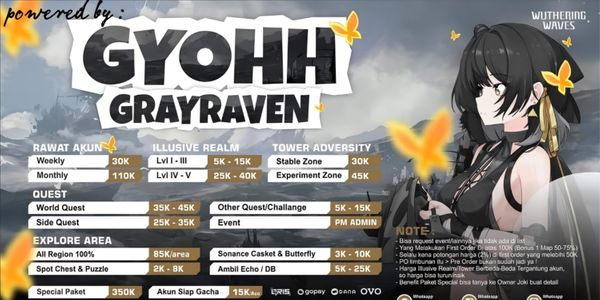 Beli Joki Jasa Rawat Monthly Wuthering Waves Terlengkap dan Termurah ...