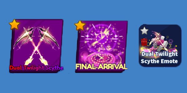 Beli Limited Swords dual twilight scythe Blade Ball Roblox Terlengkap dan Termurah Oktober 2024 ...