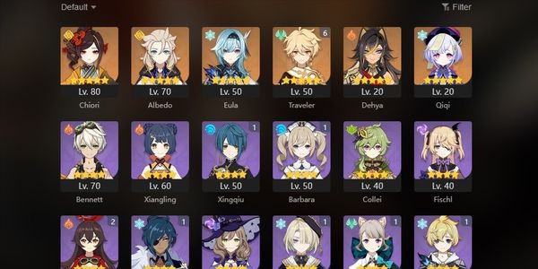 Beli Akun Albedo + Eula + Chiori + Dehya + Qiqi AR 50 SERVER ASIA ...