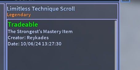 Buy Items Limitless Technique Scroll | A Universal Time A Universal ...