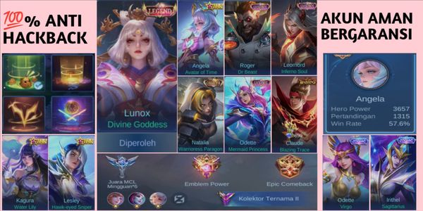 Buy Account SKIN 317!! AKUN MOBILE LEGEND SULTAN BERSKIN LEGEND LUNOX ...