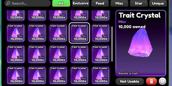 Buy Item 1000 Trait Crystal Anime Defenders 3007513 | itemku