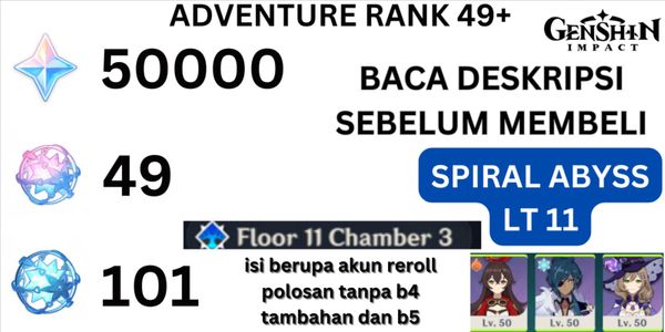 Beli Akun Akun Reroll isi Primogems Edisi 6 Server ASIA Genshin Impact ...