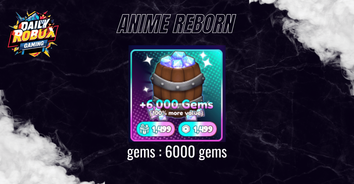 Beli Gems 6,000 Gems Anime Reborn Roblox Terlengkap dan Termurah ...