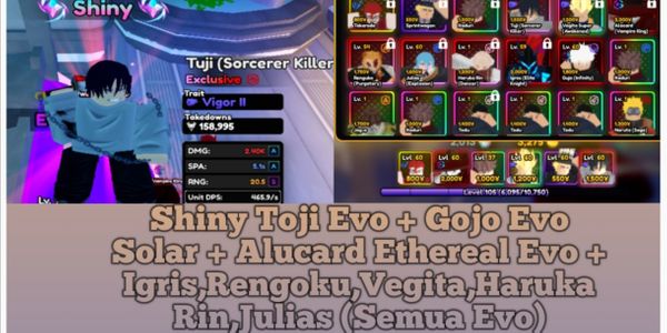 Beli Akun Akun Shiny Toji Evo + Alucard Evo Ethereal + Gojo Evo Solar ...