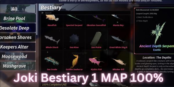 Buy Boosting Service Joki 100% Bestiary dalam 1 Map Fisch 3090639 | itemku