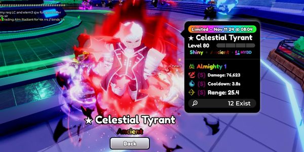 Buy Unit Shiny Almighty Celestial Tyrant EVO SSS - Anime Defenders ...