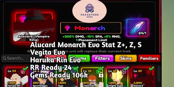 Buy Account Alucard Evo Monarch Account Stat Z+, Z, S | Gems 106K | RR ...