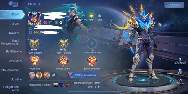 Beli Akun akun mlbb sultan,skin legend gusion,emblem max Mobile Legends ...