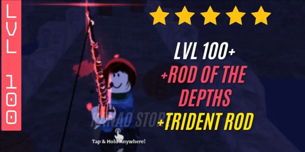 Buy Account Akun Fisch RBL lvl 100+ Rod of the Depths + Trident Rod ...