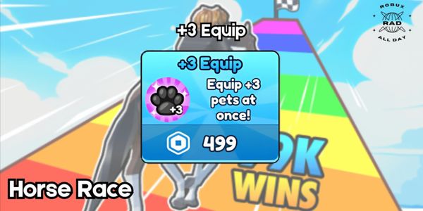 Buy Item +3 Equip - Horse Race Roblox 3109525 | itemku