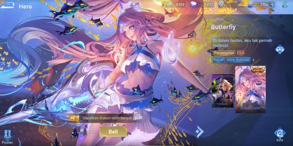 Buy Gift Skin Skin Butterfly Legend Sunken Fable Murah Cheap Honor Of ...