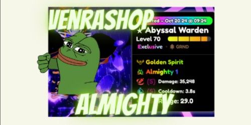 Buy Unit Abyssal Warden ALMIGHTY | (EVO) Anime Defenders 3023408 | itemku