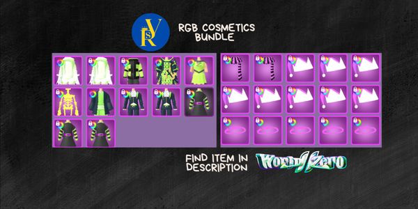 Buy Item RGB COSMETICS BUNDLE || World Zero || WZ || World // Zero ...