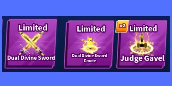 Buy Limited Swords Dual Divine Sword Set (Sword, Emote, Explosion ...