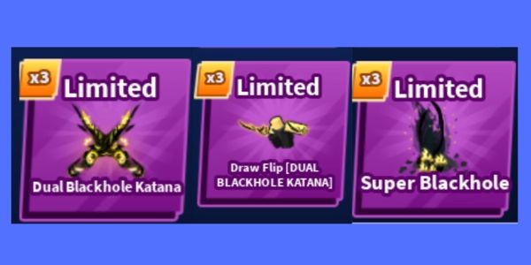 Buy Limited Swords Dual Blackhole Katana set Blade Ball 3070848 | itemku