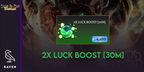 Buy Item 2x Luck Boost [30M] | Attack On Titan Revolution [AOTR] Roblox ...