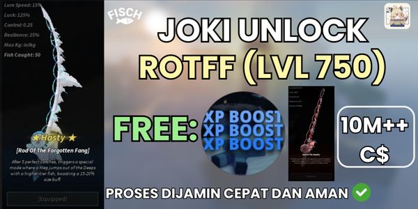 Buy Boosting Service Unlock Rod Of The Forgotten Fang [LEVEL 750] Fisch ...