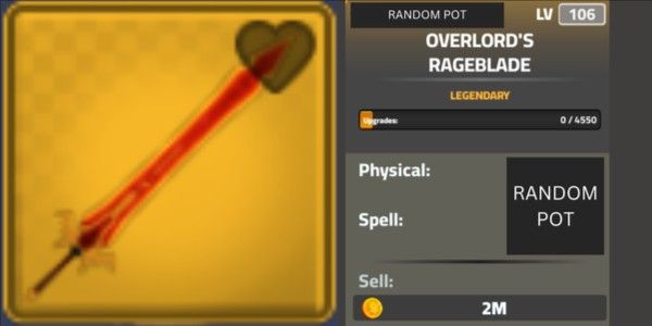 Buy Item Overlord's Rageblade Dungeon Quest 3144486 | itemku