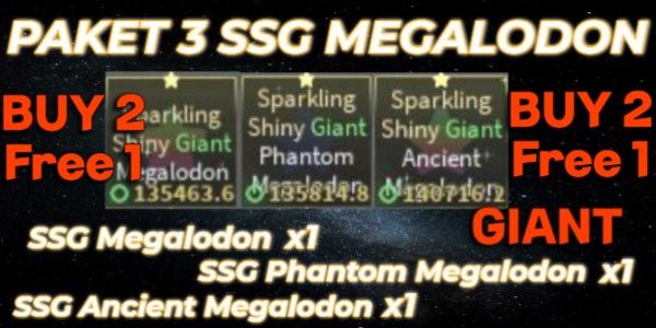 Buy Fish FULL SSG MEGALODON [ Sparkling+Shiny+GIANT ] Fisch 3129066 ...