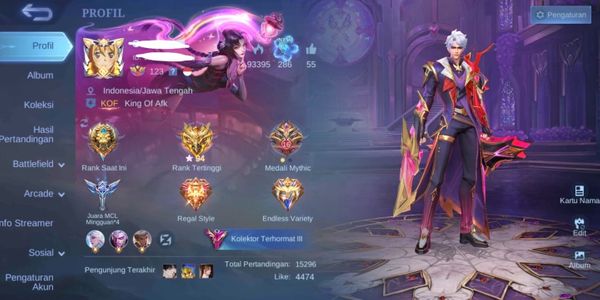 Beli Akun AKUN MLBB SULTAN SKIN 420 - RECAL TAS TAS - FULL KOF V1 V2 ...