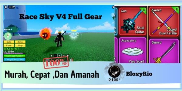 Buy Account Akun Blox Fruit GODHUMAN + CDK + SG + Race Sky V4 Full Gear ...