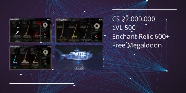 Buy Account Fisch - Lvl 500 Free Megalodon + Whale Shark, Have All Meta ...