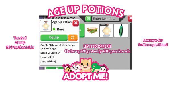 Buy Item Age Up Potion Adopt Me Trading Hub 2922411 | itemku