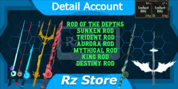Buy Account Fisch Account [Rod of The Depths] [Trident] [Aurora Rod ...