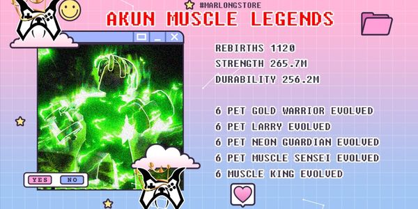 Buy Account Akun Muscle Legends || Rebirths 1120 Muscle Legend 3177557 ...
