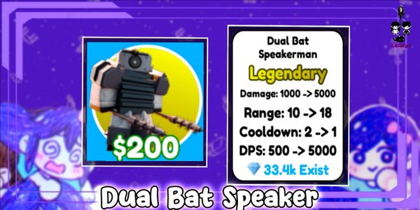 Buy Speakerman Dual Bat Speakerman - Toilet Tower Defense Toilet Tower ...