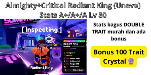 Buy Unit Radiant King Anime Defenders 3179436 | itemku