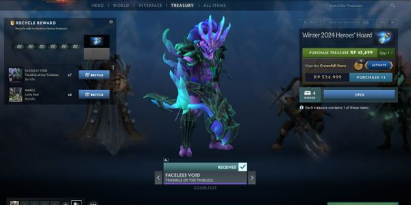 Beli Item Gift Faceless Void Tendrils of the Faceless Winter Hoard ...