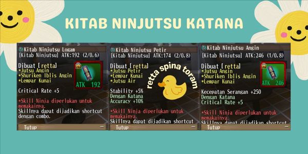 Beli Item Gulungan / Kitab Ninjutsu Katana Toram Online Terlengkap dan Termurah April 2025 ...