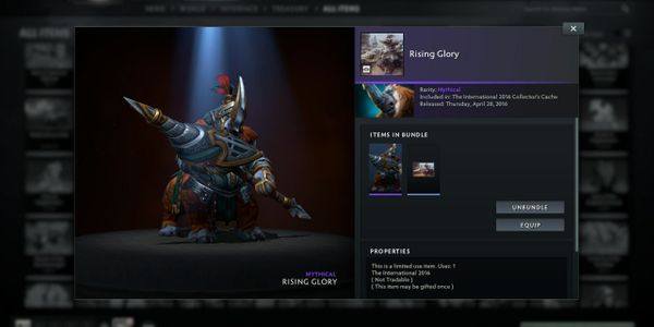 Buy Item Gift Rising Glory Magnus Collector Cache 2016 Dota 2 2645518 ...