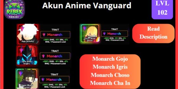 Beli Akun Akun Monarch Gojo, Monarch Igris, Monarch Choso, Monarch Cha ...