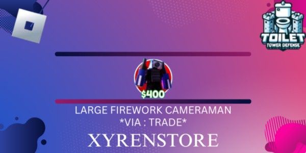 Buy Cameraman Large Firework Cameraman Toilet Tower Defense Roblox ...