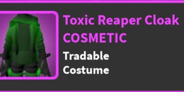 Buy Item Toxic reaper cloak - World Zero Roblox 2646670 | itemku