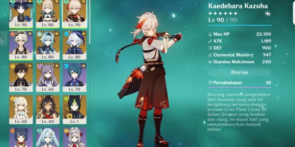 Buy Account 9B5 Zhongli, kazuha, furina, eula, wanderer, tighnari, jean ...
