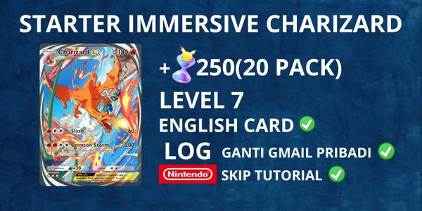 Buy Account Akun Starter immersive Charizard Siap Gacha Pokemon TCG ...