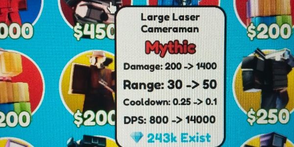 Buy Cameraman large laser cameraman Toilet Tower Defense Roblox 2649422 ...